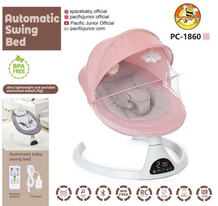 PACIFIC Baby Swing Bed Automatic PC 1860 Kursi Ayun Bayi Ayunan Bayi ...