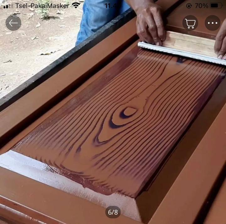 1 Paket Alat Cat Motif Kayu, Ukuran Besar 25x7 cm Dan Kecil 12x7 cm ...