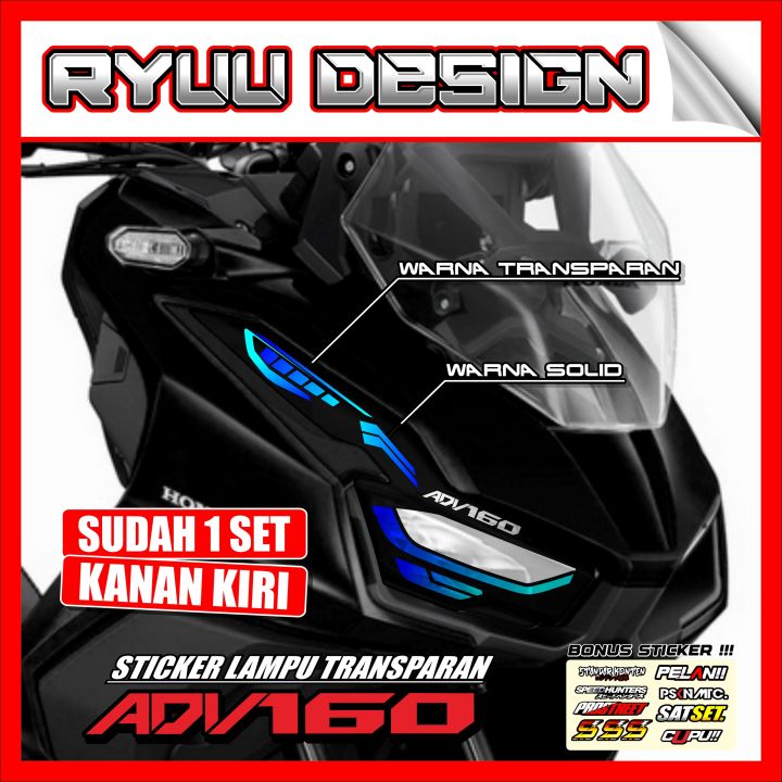 Stiker Lampu ADV 160 NEW | Stiker Variasi Lampu Alis Motor HONDA ADV ...