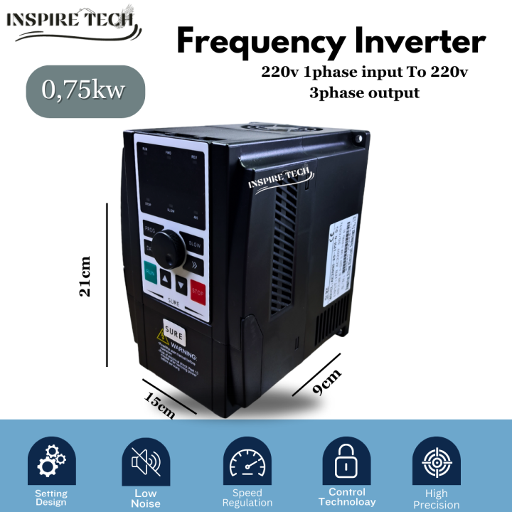 Inverter 0,75KW 220V single past input To 220v 3phase output Speed ...