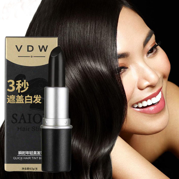 Free Shipping One Time Hair Dye Pen Black Coverage Hair Color Stick ...