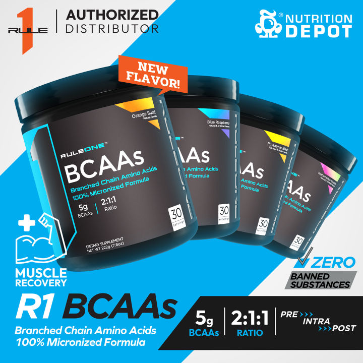 Rule1 BCAA 30 Servings - กรดอะมิโนป้องกันการสลายตัวของกล้ามเนื้อ | Lazada.co.th