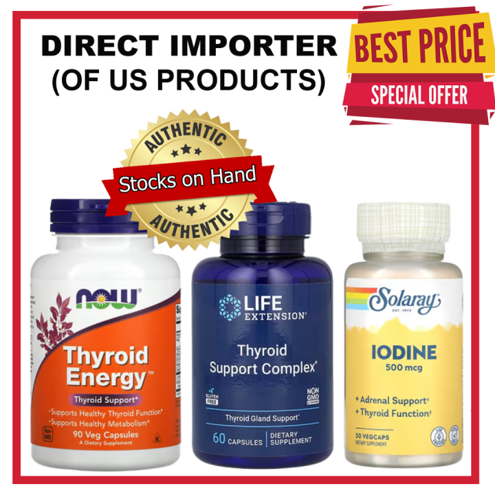 Life Extension Thyroid Support Complex / Now Thyroid Energy / Natural ...