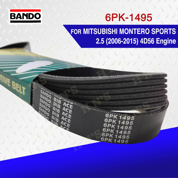 Bando Alternator Drive Belt 6PK-1495 for Mitsubishi Montero Sport 2.5 ...