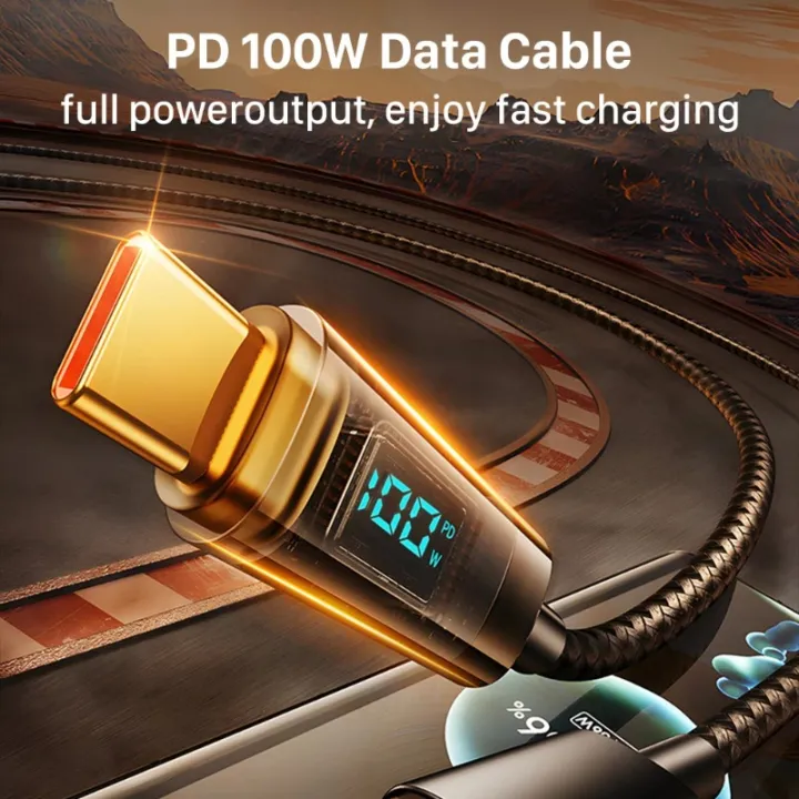 E-mark PD 100W USB Cable LED Display USB C to Type C PD Fast Charging ...