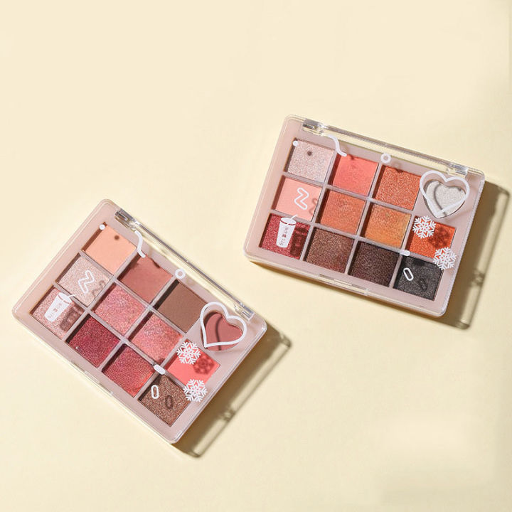 Eyeshadow 12 Colors Free Brush Tahan Lama Pallete LA243 | Lazada Indonesia