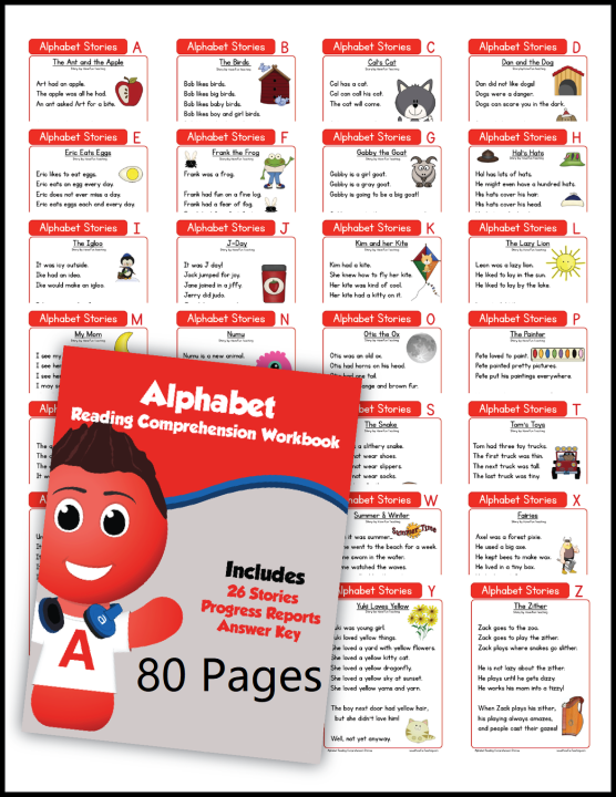 (101) Kindergarten Reading Comprehension Worksheet Alphabet Stories 53 ...