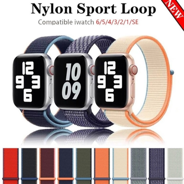 Nylon strap for Apple Watch band 40mm 44mm iWatch Serie 6 SE 3 4 5 38mm ...