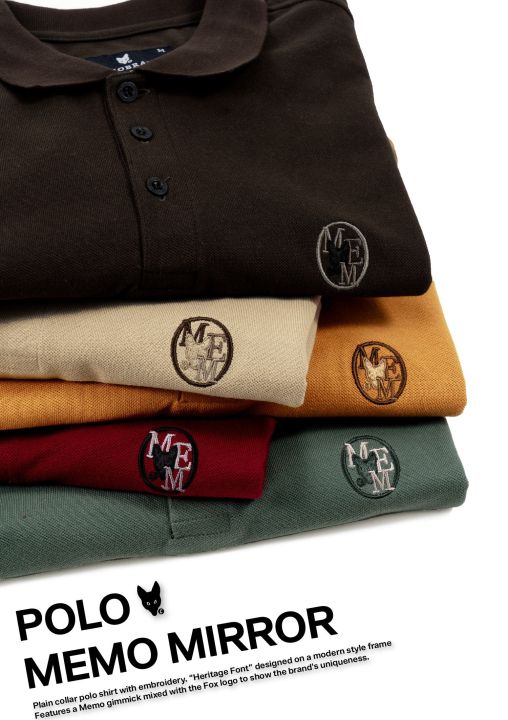 Memo By AEIOU เสื้อโปโล-ปกเรียบ🦊 Memo รุ่น Polo Basic Mirror สินค้า ...