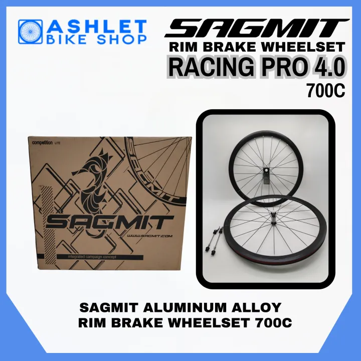 SAGMIT RACING PRO 4.0 Rim Brake Aluminum Alloy Wheelset TR QR Road Bike ...