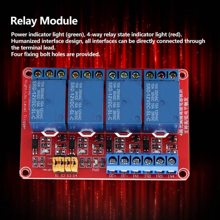 4 Channel Optocoupler Relay Module High & Low Trigger Board | Lazada PH