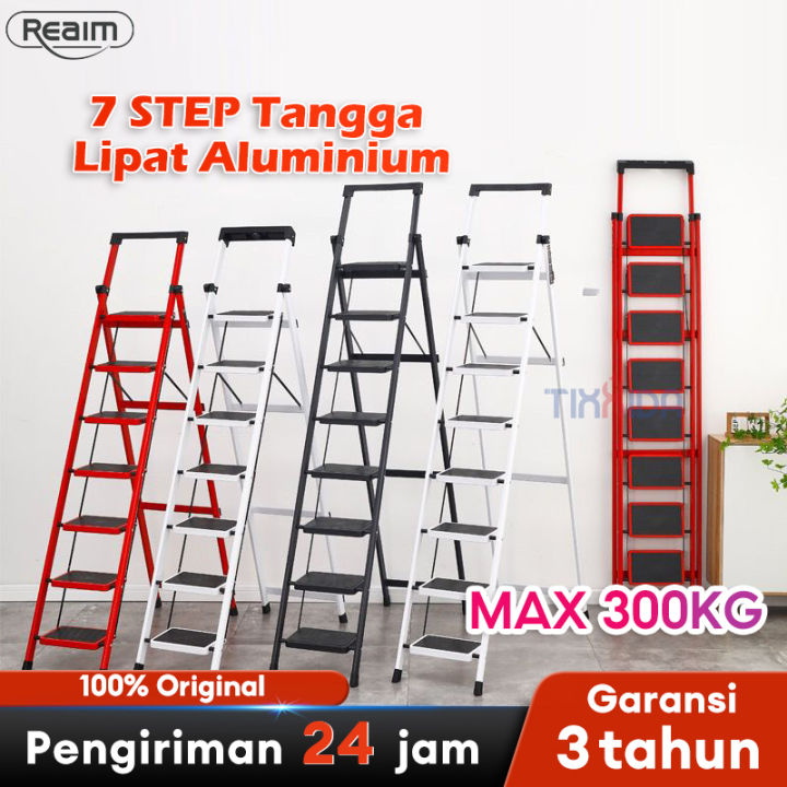 Reaim Tangga Lipat Aluminium Tangga Rumah Lipat Tangga Besi 7 Step ...