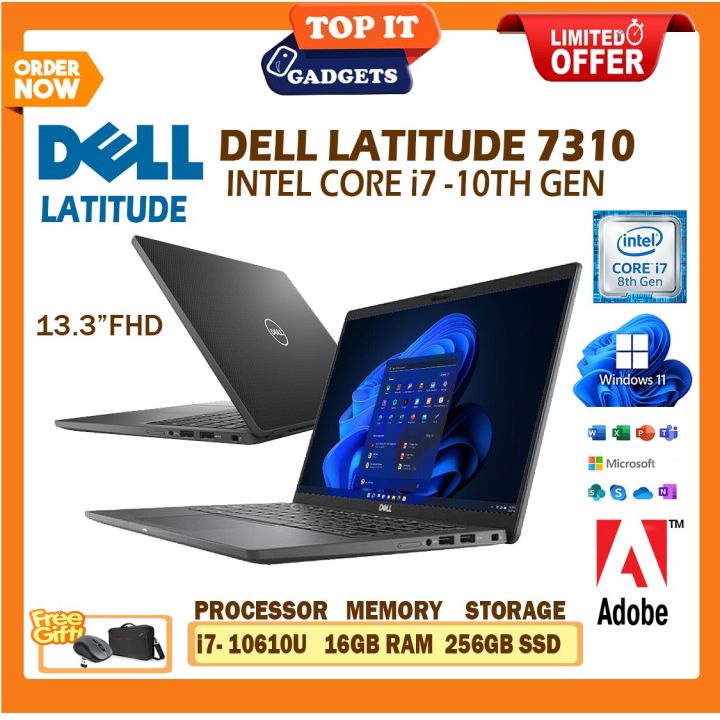 DELL LATITUDE 7310 ULTRABOOK SLIM LAPTOP [ INTEL CORE I7- 10610U 10TH ...