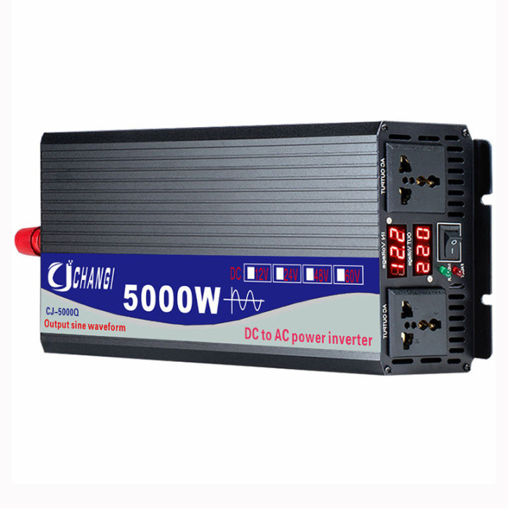 Inverter DC 12V 24V 48V 60V to AC 220V Voltage Transformer Pure Sine ...