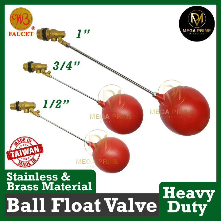 WB PVC Ball Float Valve for Water Tank 1/2", 3/4", 1" Heavy Duty MEGA ...