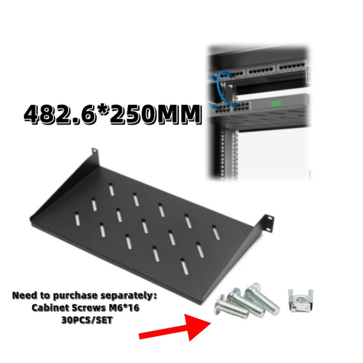 1U Cantilever Tray Shelf Universal Data Cabinet Shelf Tray 482mm*250mm ...