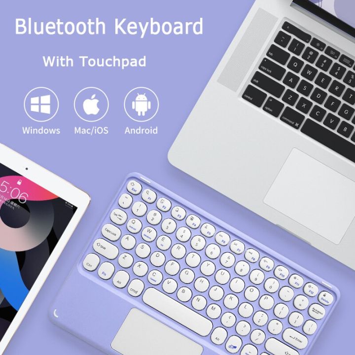 Wireless Bluetooth Keyboard With Touchpad Ergonomic Mini Touch Keypad ...