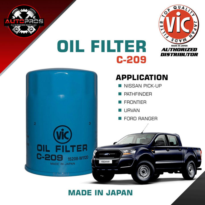 VIC C-209 OIL FILTER for Nissan Pick-up, Pathfinder, Frontier, Urvan, Ford Ranger | Lazada PH