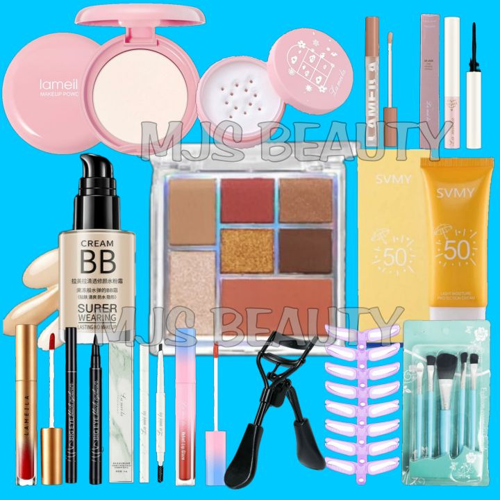 COD Paket Kosmetik Lengkap 14 In 1 Lameila Makeup Set Kecantikan Paket ...
