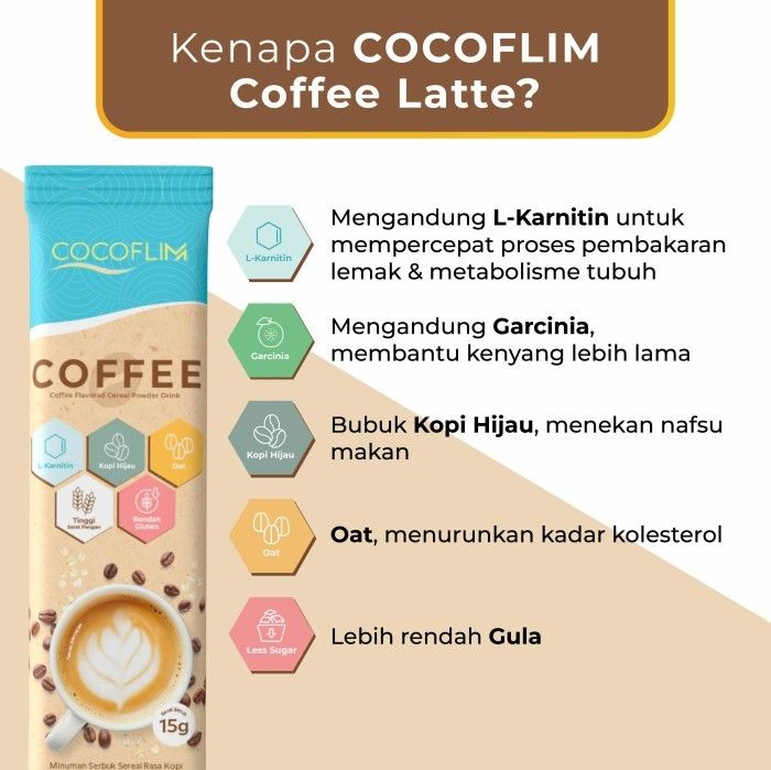 GAC Cocoflim Coffee Latte 1 Box Isi 15 Sachet | Minuman Rasa Kopi ...