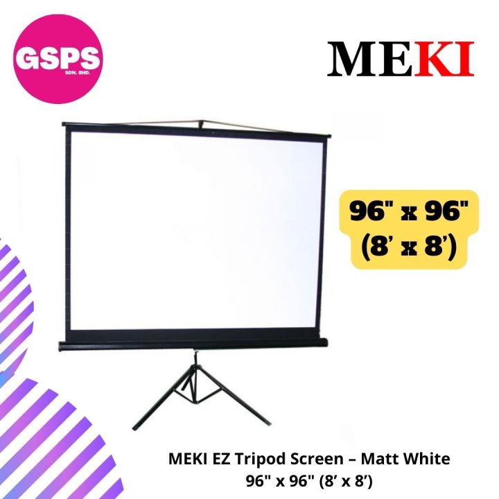 MEKI EZ Tripod Screen – Matt White 96" x 96" (8’ x 8’) | Lazada