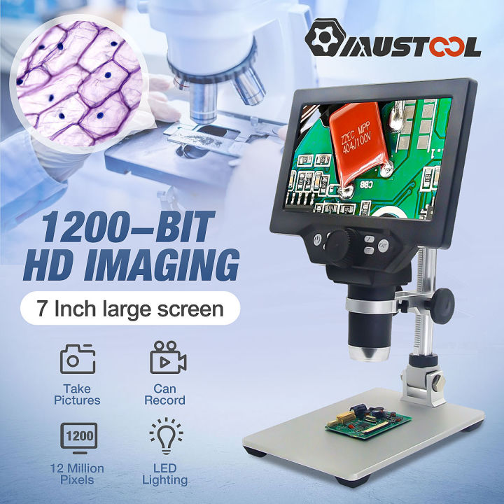 MUSTOOL G1200 12MP 1-1200X Microscopio Digital Microscope Professional ...