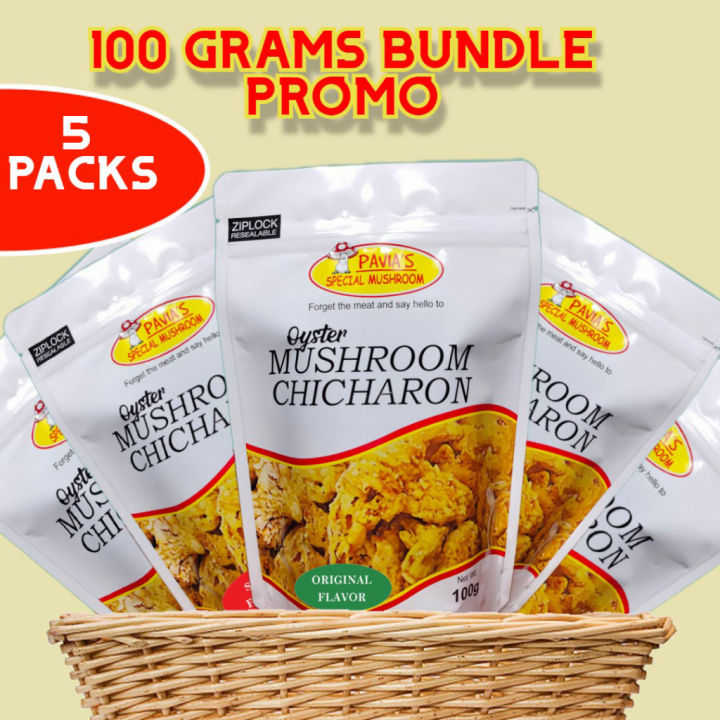 100GRAMS BUNDLE OF 5 PACKS MUSHROOM CHICHARON | Lazada PH