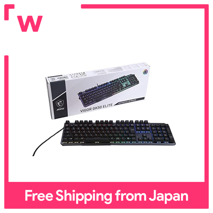 MSI Vigor GK50 ELITE BW JP Gaming Keyboard Kaihl Box White Axis ...