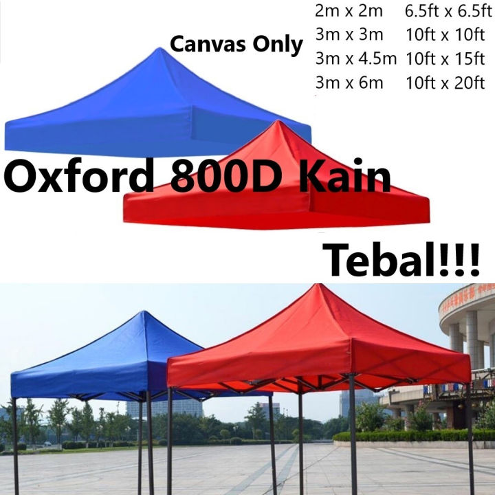 Thick Oxford 800D Kain Kanopi Khemah Pasar Canvas only Market Tent ...