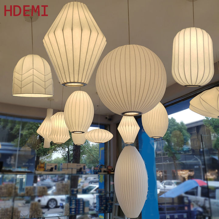 Nordic Silk Pendant Light Include E27 Bulb Japanese Style Restaurant ...