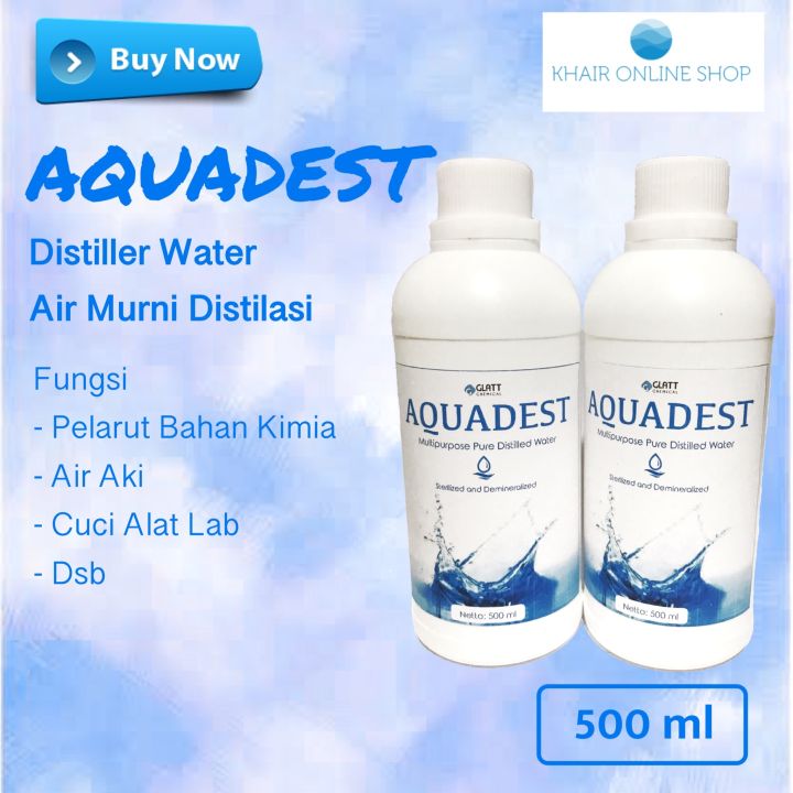 Aquadest Air Distilasi 500 ml - Pure Water Akuades - Distilled Water ...