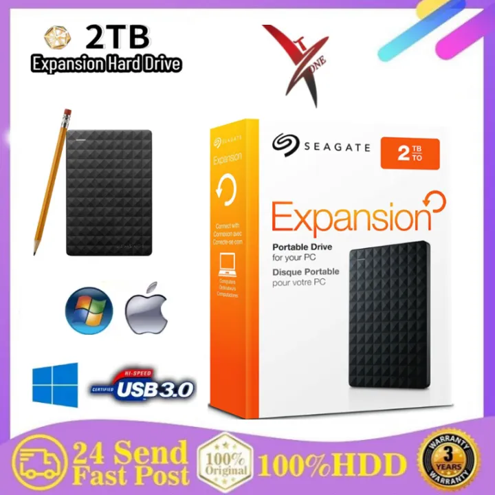 Seagate Expansion 1TB/2TB External Hard Drive For Mac and Windows Portable USB 3.0 External HDD ...