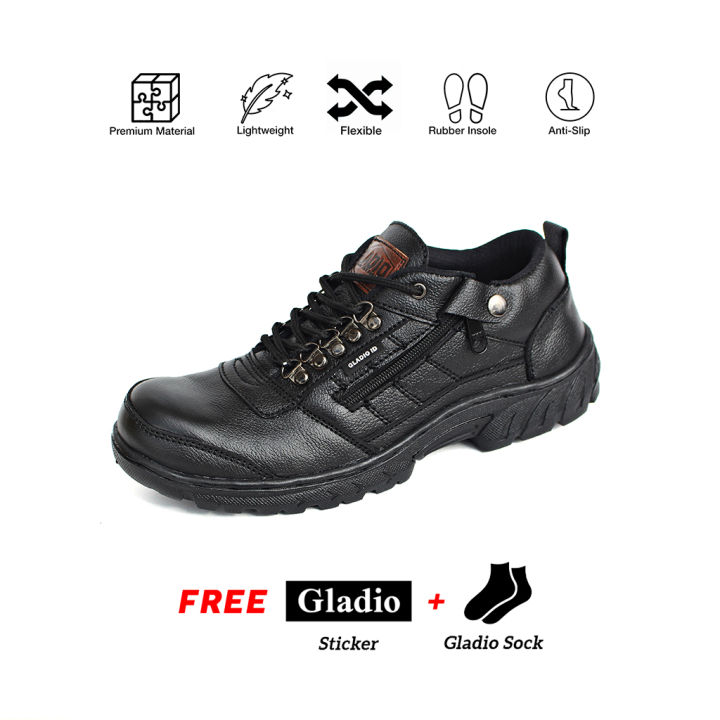 Gladio Footwear - Sepatu Pria Safety Boots Kulit High Quality Premium ...