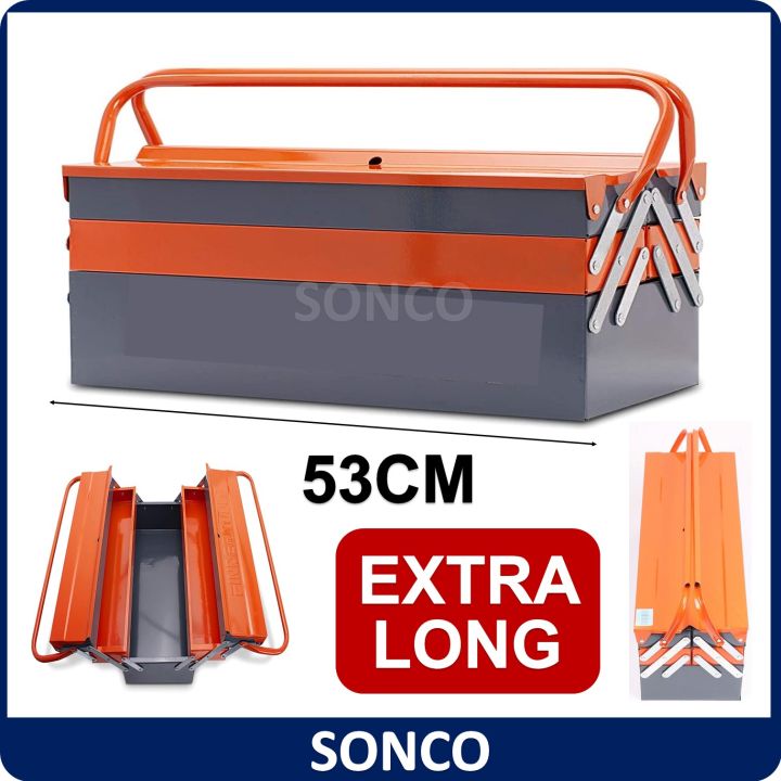Extra Long 3 Layer Metal Toolbox Tool Box Metal Cantilever 3 Tiers 2 ...