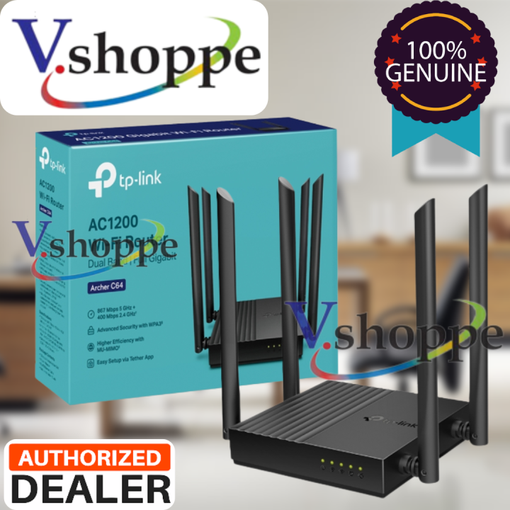 TP Link WiFi 5 AC1200 Archer C64 Wireless MU-MIMO Gigabit Router 802 ...