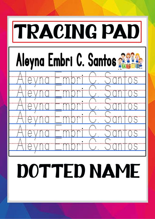 TRACING PAD FOR KIDS NAME ALPHABET NUMBERS SHAPES LINE AND MORE | Lazada PH