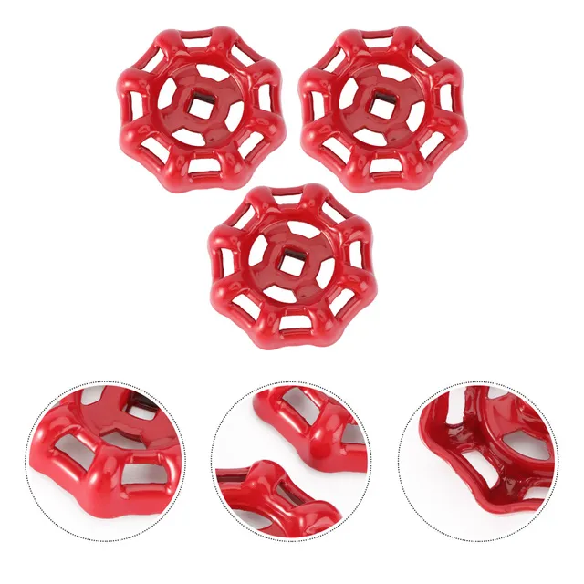 3pcs Cast Iron Handle Hand Wheel Shutoff Handles Cast Iron Valve ...