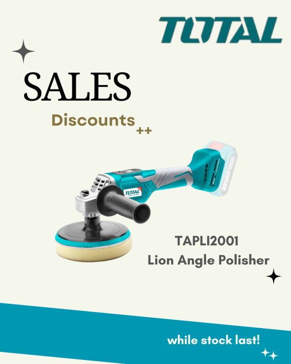 TOTAL TAPLI2001 Lithium-Ion Angle Polisher | Lazada