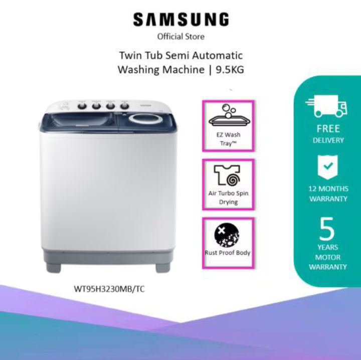 Samsung Twin Tub Semi Automatic Washing Machine with EZ Wash Tray ...