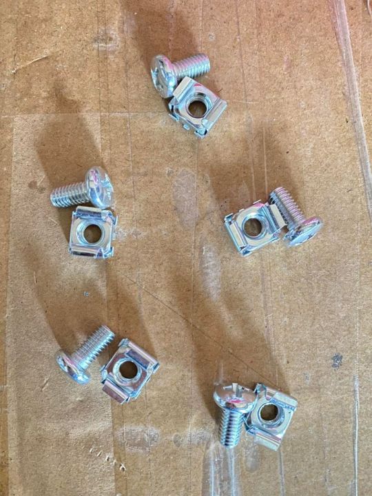 10 pcs. Cage Nuts M6 Rack Mounting Cagenuts and Screws for Server Racks ...