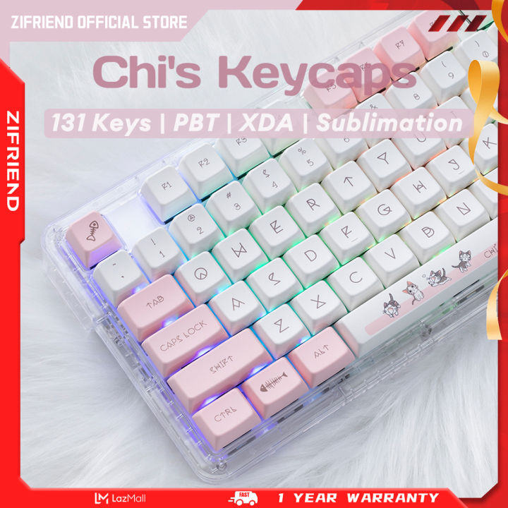 ZIFRIEND 131 Keys Chi's Theme Keycaps XDA Height PBT Sublimation Keycap ...