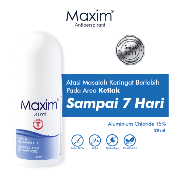 Maxim Antiperspirant 15% Isi 20ml untuk Mengatasi Keringat Berlebih di ...