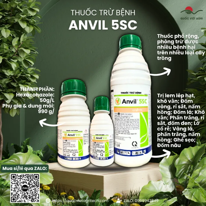 Thuốc trừ bệnh ANVIL 5SC (100ml - 1 LÍT) Syngenta - Hexacohazole 50g/l ...