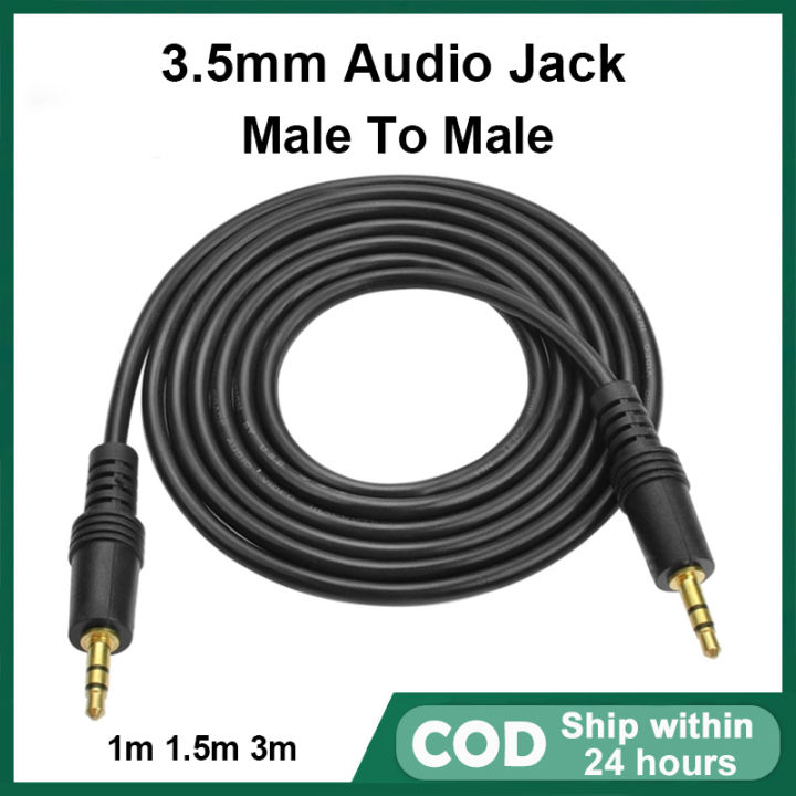 3.5mm Male to Male Audio Jack for PC Laptop Table Speaker 1m 1.5m 3m | Lazada PH