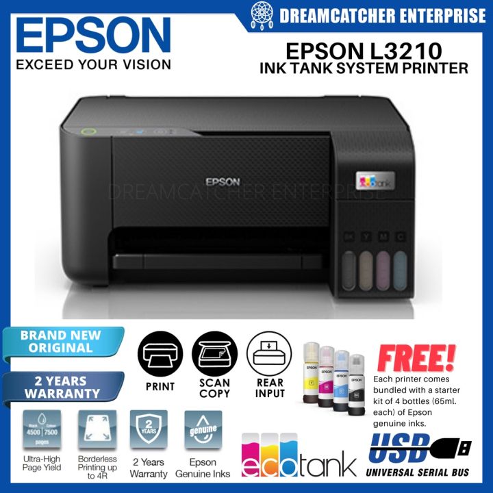 Epson L3110 / L3210 EcoTank All-in-One Ink Tank Printer Uses 003 Ink ...