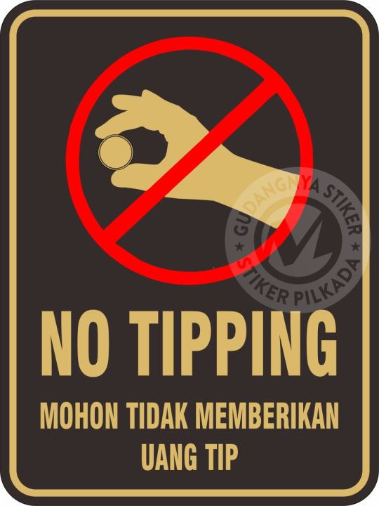 STIKER VINYL NO TIPPING | Lazada Indonesia