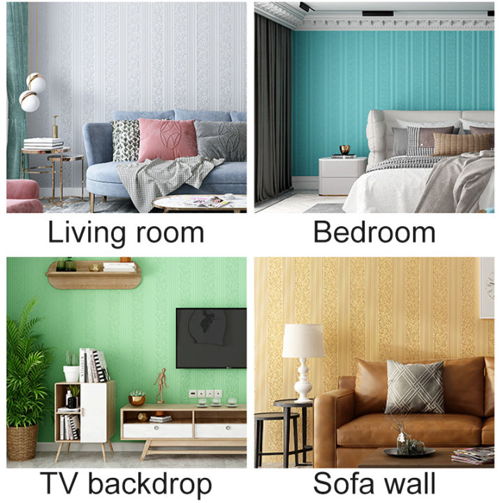50cmx2.8m Waterproof White Linen Textured Wallpaper Sticker | Modern ...