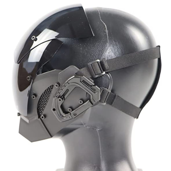 Punk Gothic Cyber Helmet Mask for Halloween Cosplay Costume Accessory ...