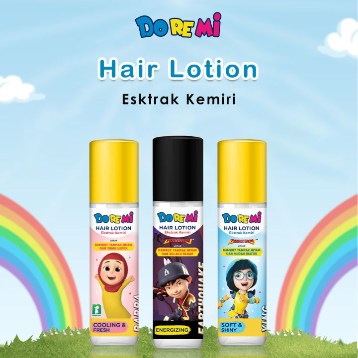 Doremi Hair Lotion Ekstrak Kemiri 100ml - Losion Rambut Anak Hitam ...