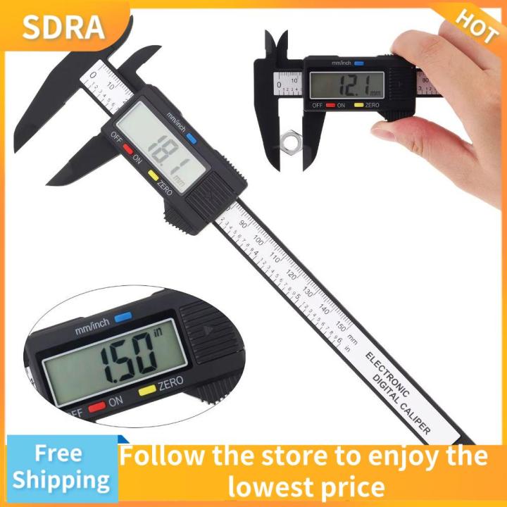 SDRA LCD Digital Display Calipers 150mm Electronic Depth Ruler Durable ...